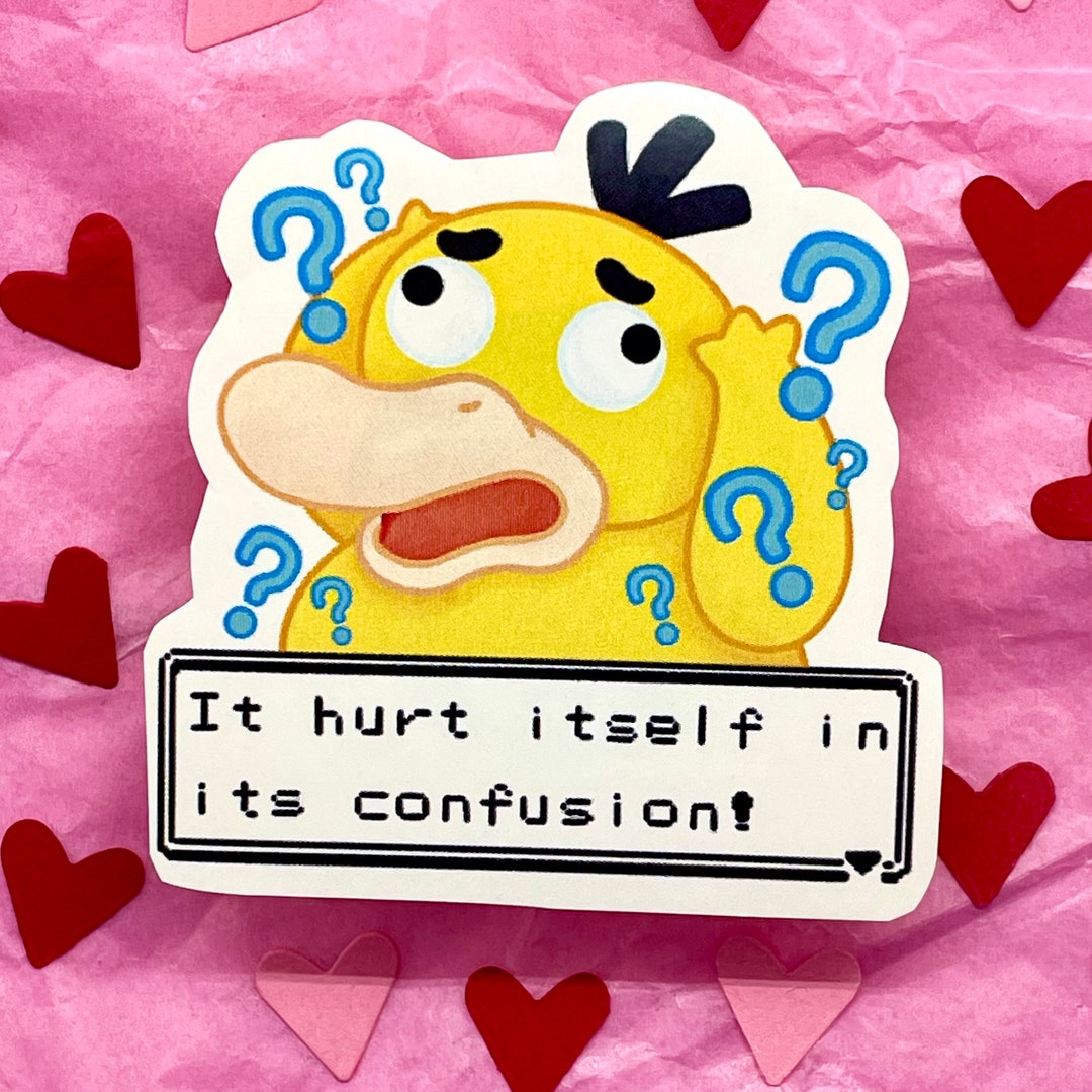 Psyduck Pokémon Game Boy Sticker *glossy* Vinyl Sticker Mental Health ...