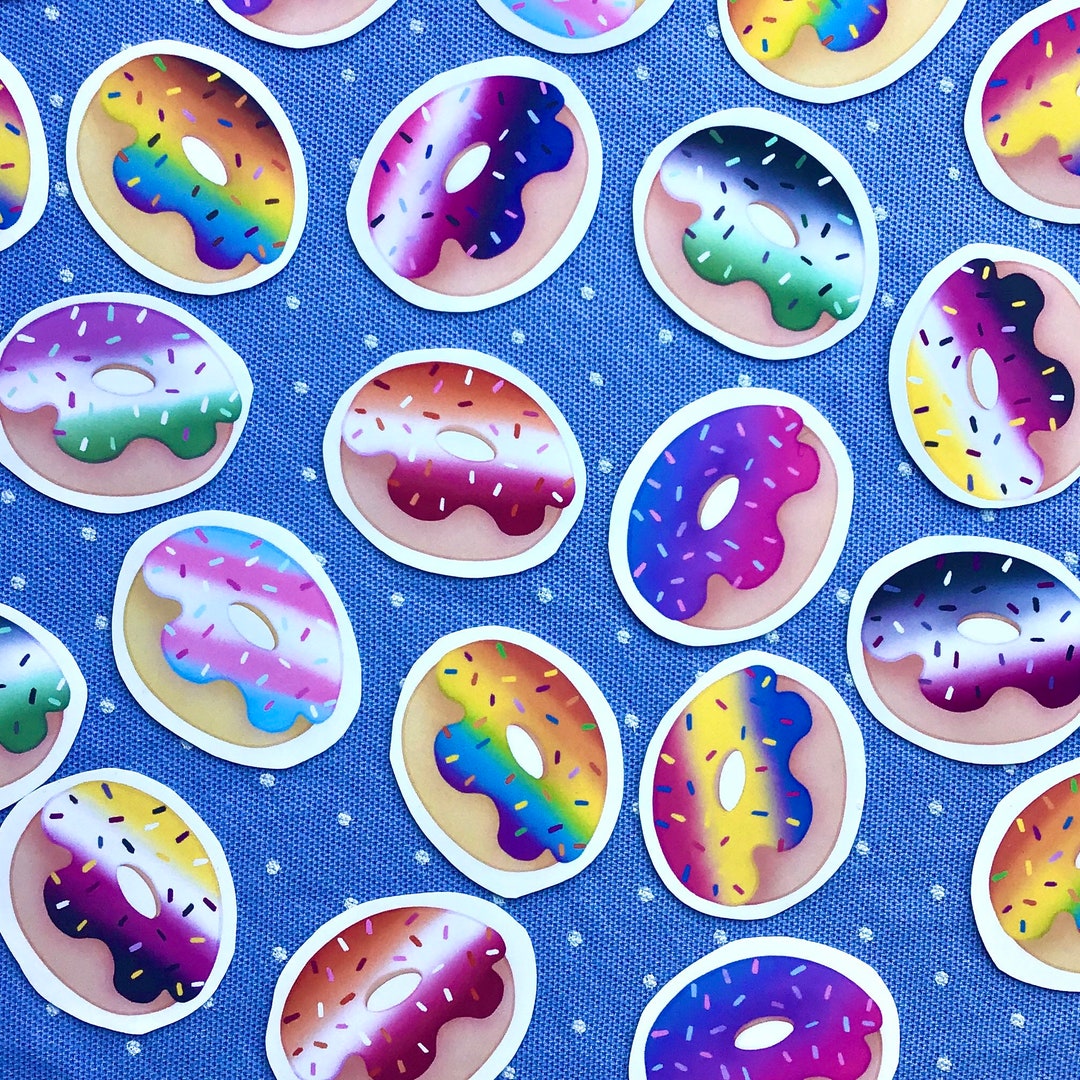 Pride Donut Stickers LGBT LGBTQ LGBTQA - Etsy