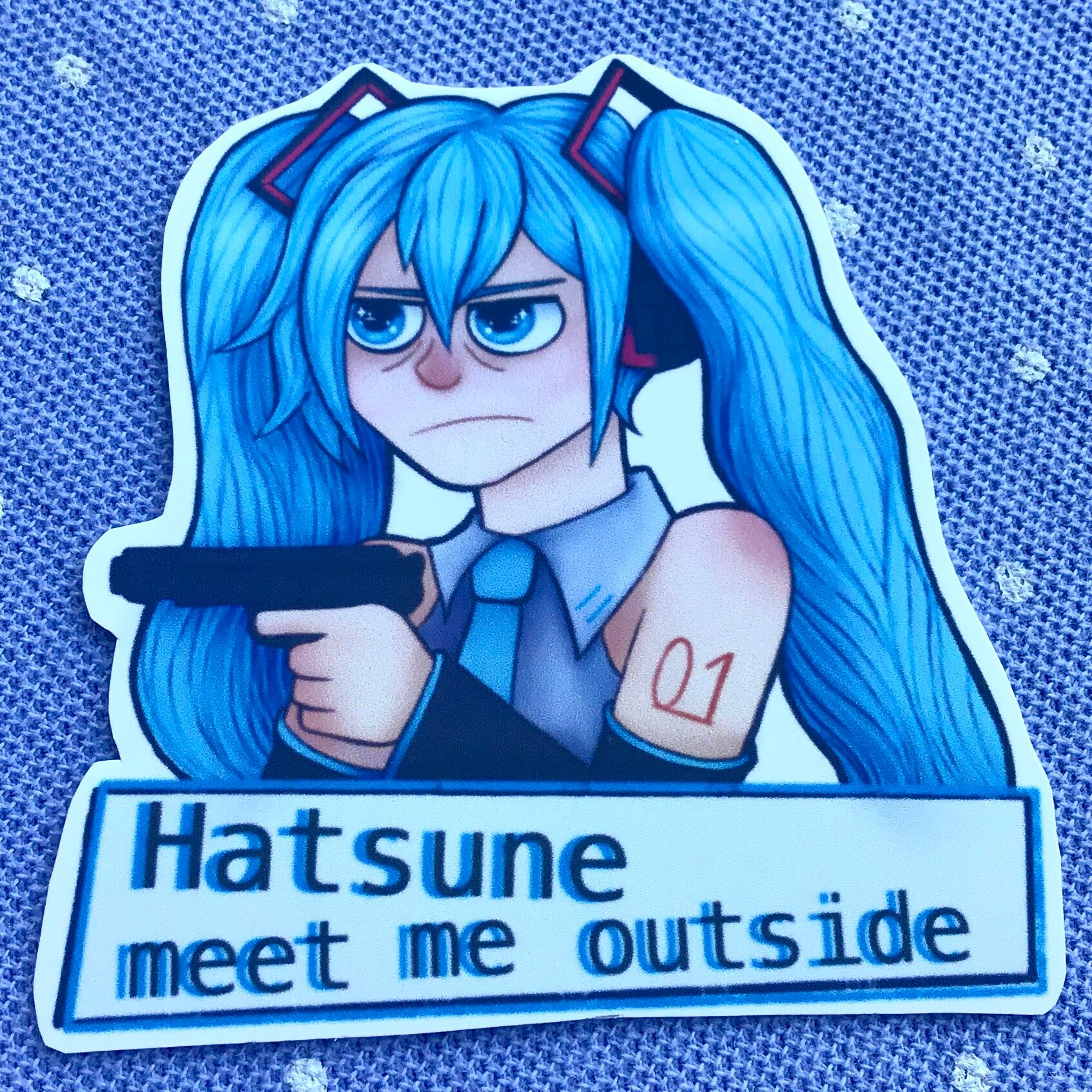 Hatsune Miku Vocaloid glossy Vinyl Sticker Meme Funny - Etsy