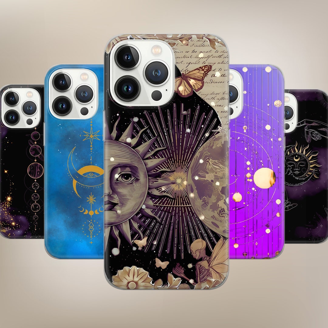 Moon Celestial Phone Case - Aesthetic Astrology Phone Cover for iPhone ...