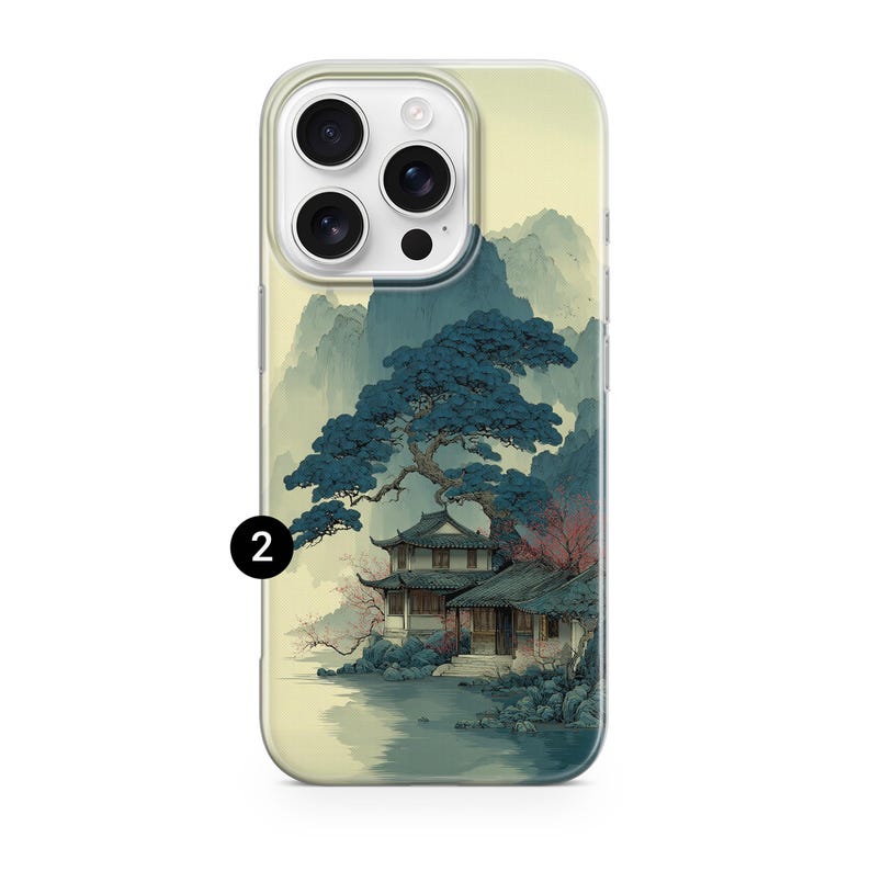 Japanese Art iPhone 17 Case, Traditional Oriental Scenery Samsung S26 ...