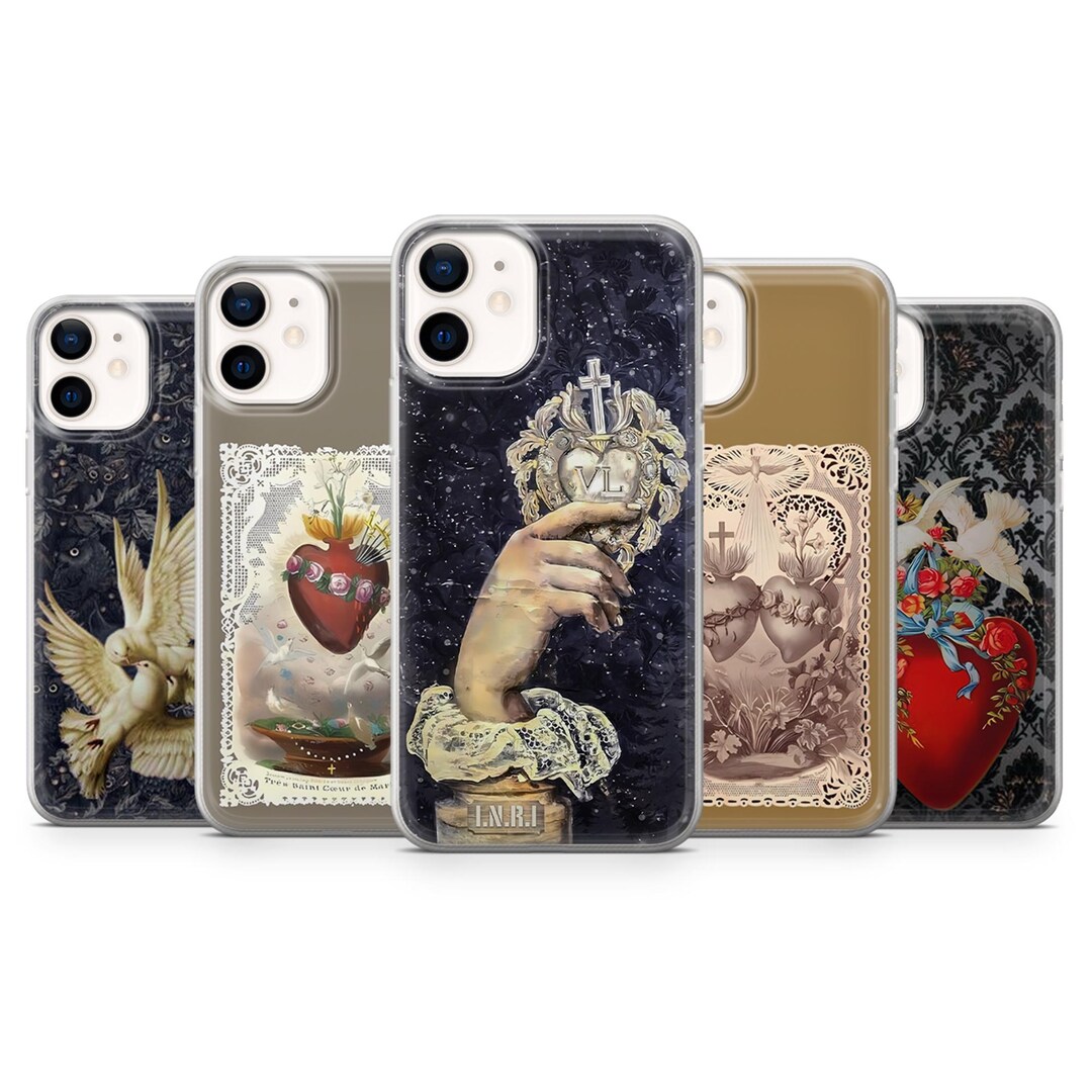 Sacred Heart, Beige Milagros Ex Voto Phone Case Covers Compatible for ...