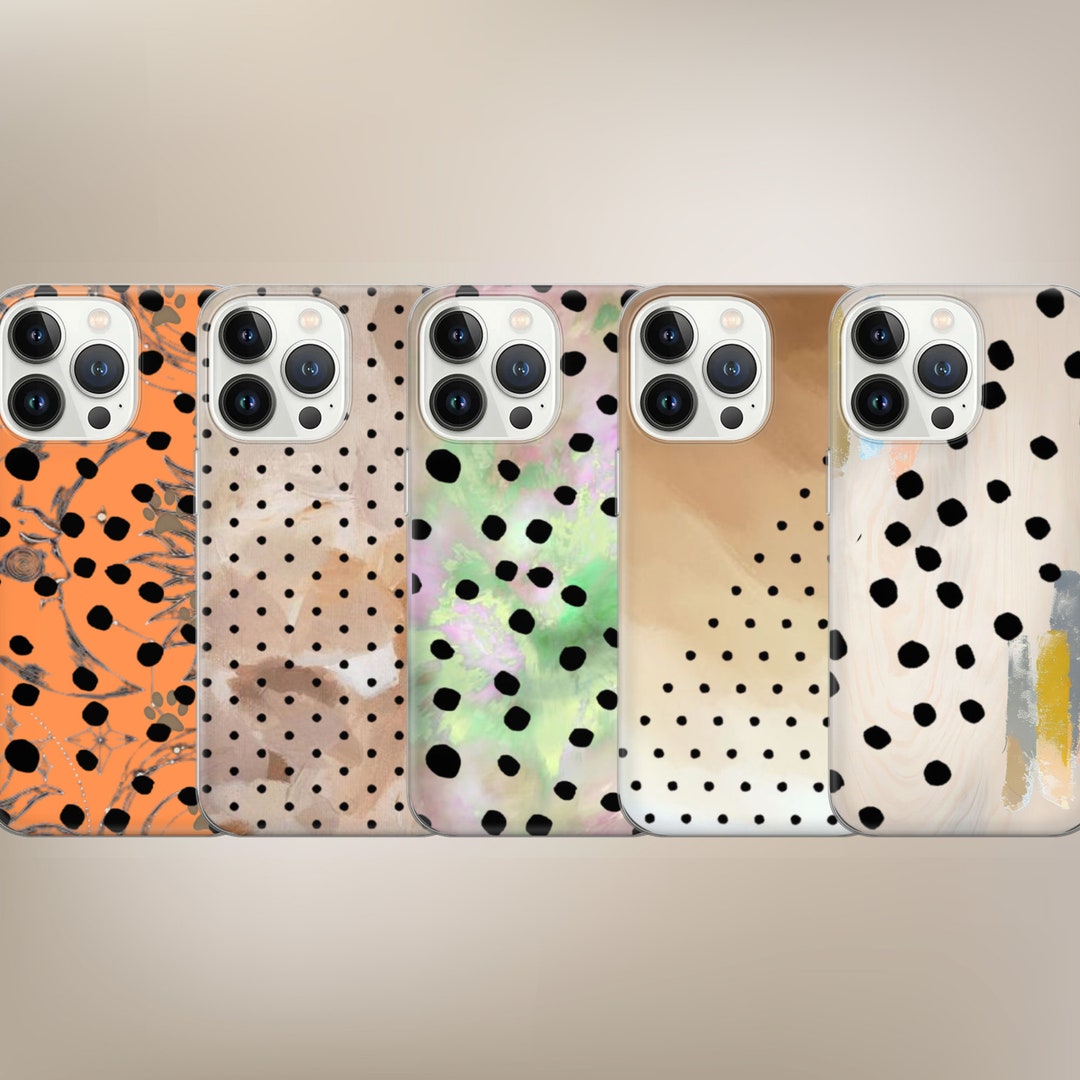 Polka Dots Phone Case Pastel Colors Cover for iPhone 16 Pro Max, 15 ...