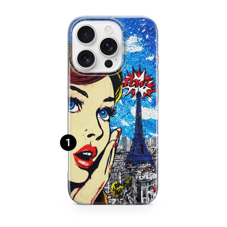 Pop Art Comic Phone Case, Retro Graffiti Illustration, Colorful Urban ...