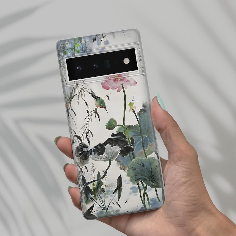 Floral Korean Art Phone Case, Asian TPU Cover - Etsy