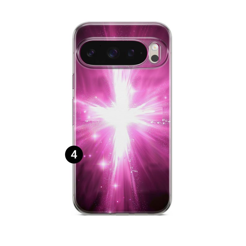 Pink Gothic Cross Phone Case, Chrome Design, iPhone Samsung Cover, Y2K ...