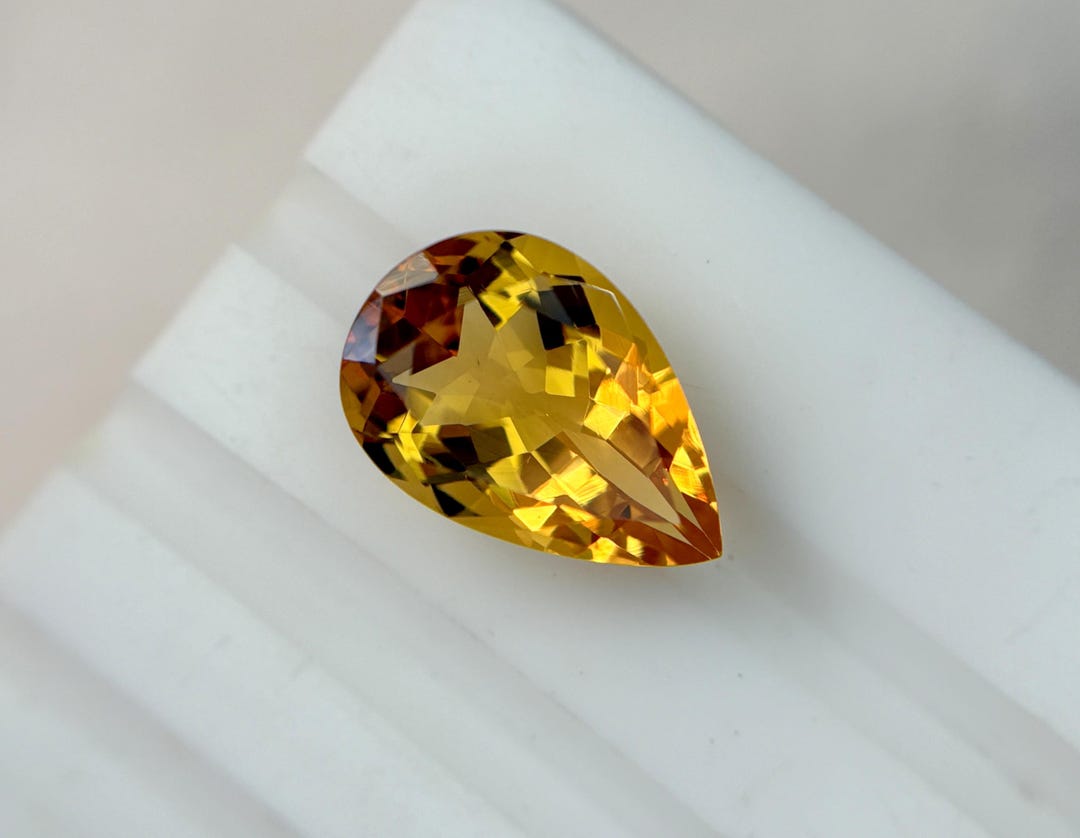 Top Quality Citrine, Natural Citrine, AAA Grade Citrine, Faceted Pear ...