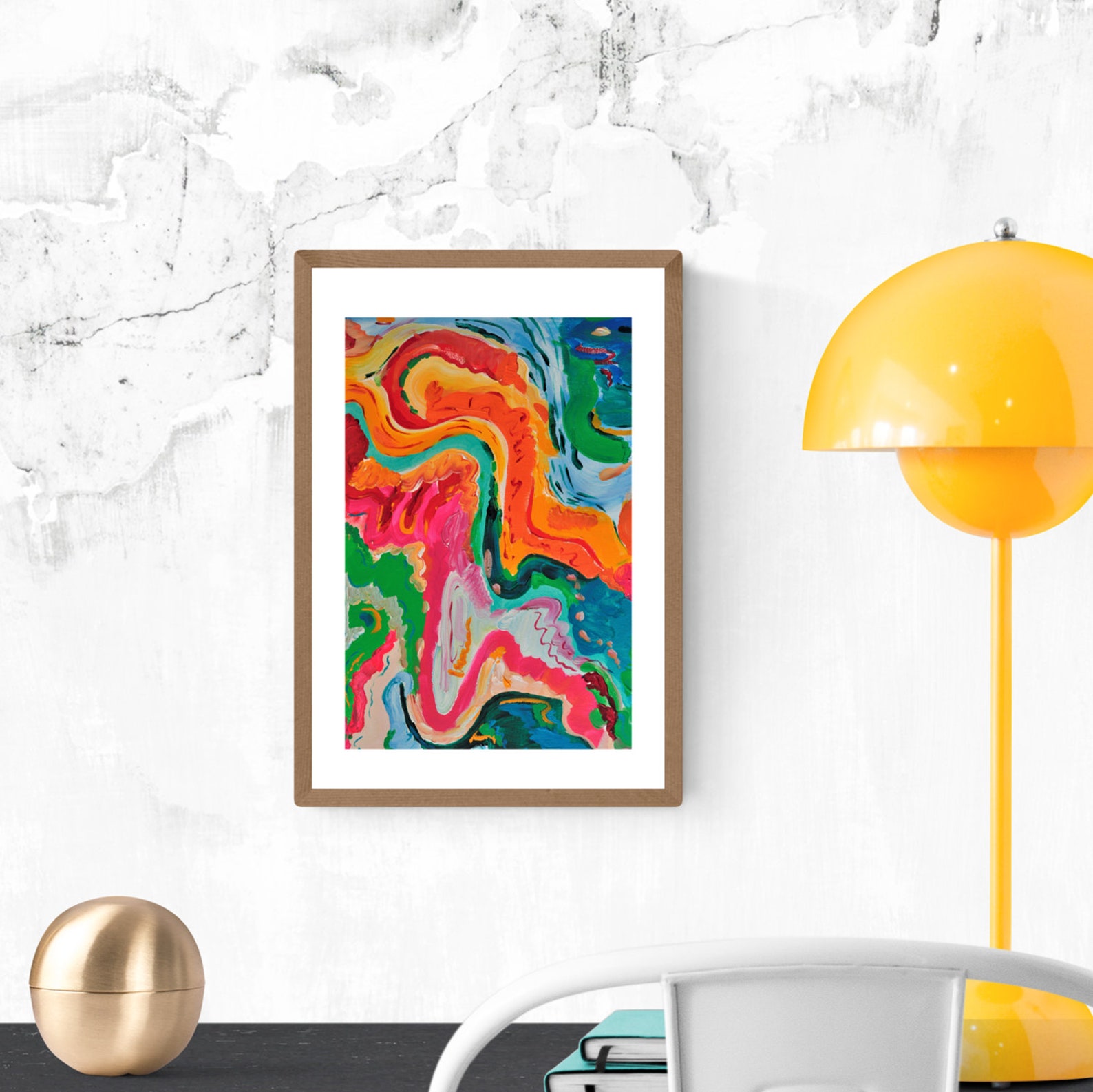 Friendship Abstract Print 05 Acrylic Painting Neon - Etsy