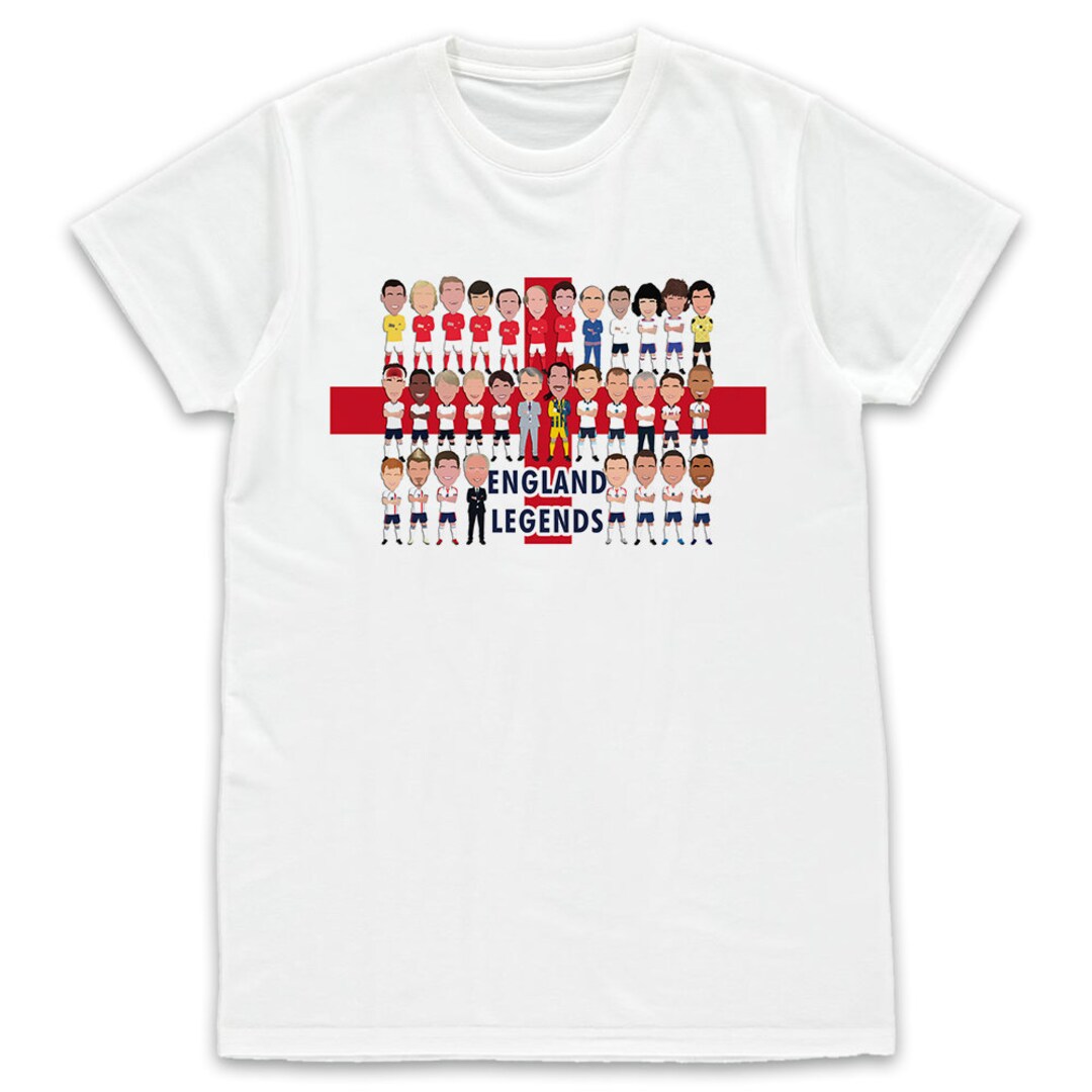 England Football Legends Kids Child T-shirt Tshirt Age 3-13 Vector ...
