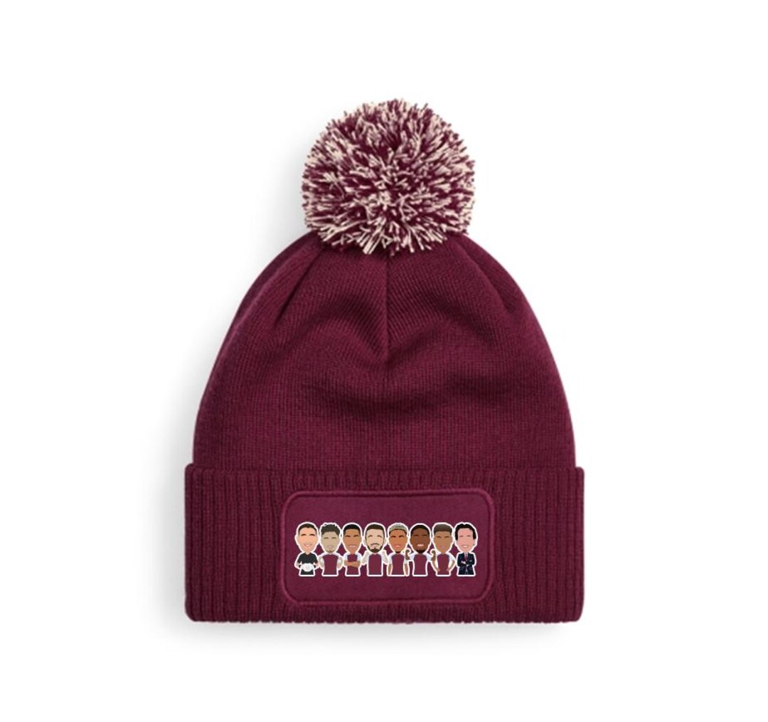 Villa 2024-25 Printed Beanie Hat Bobble Hat Great Gift Unisex Aston ...