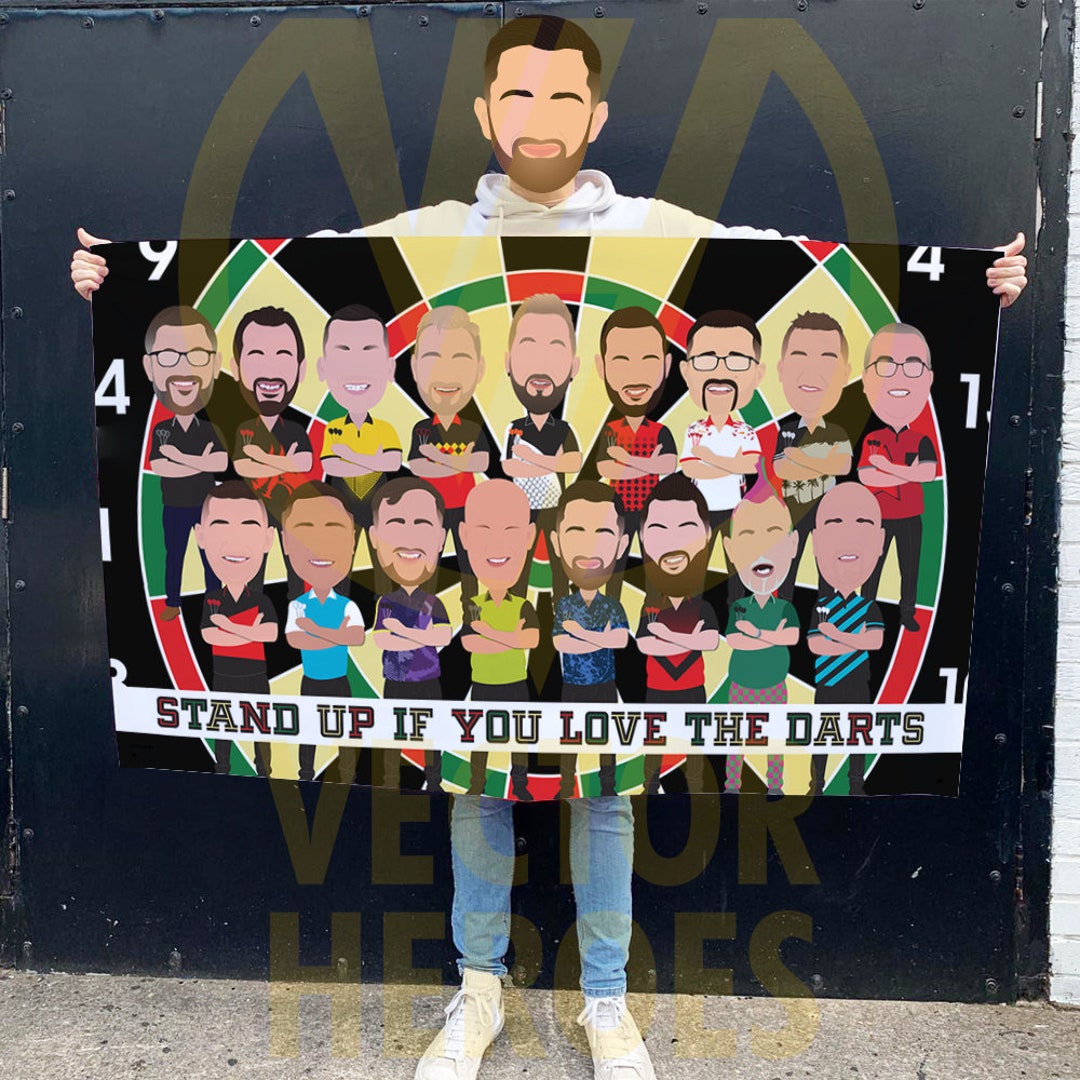 Darts Stand up If You Love the Darts Flag 5ftx3ft High Quality Great ...