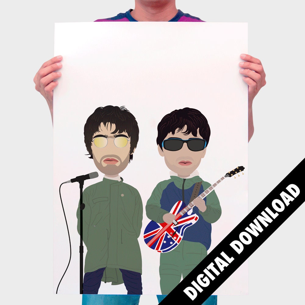 Oasis Inspired Poster Digital Download Noel Liam - Etsy