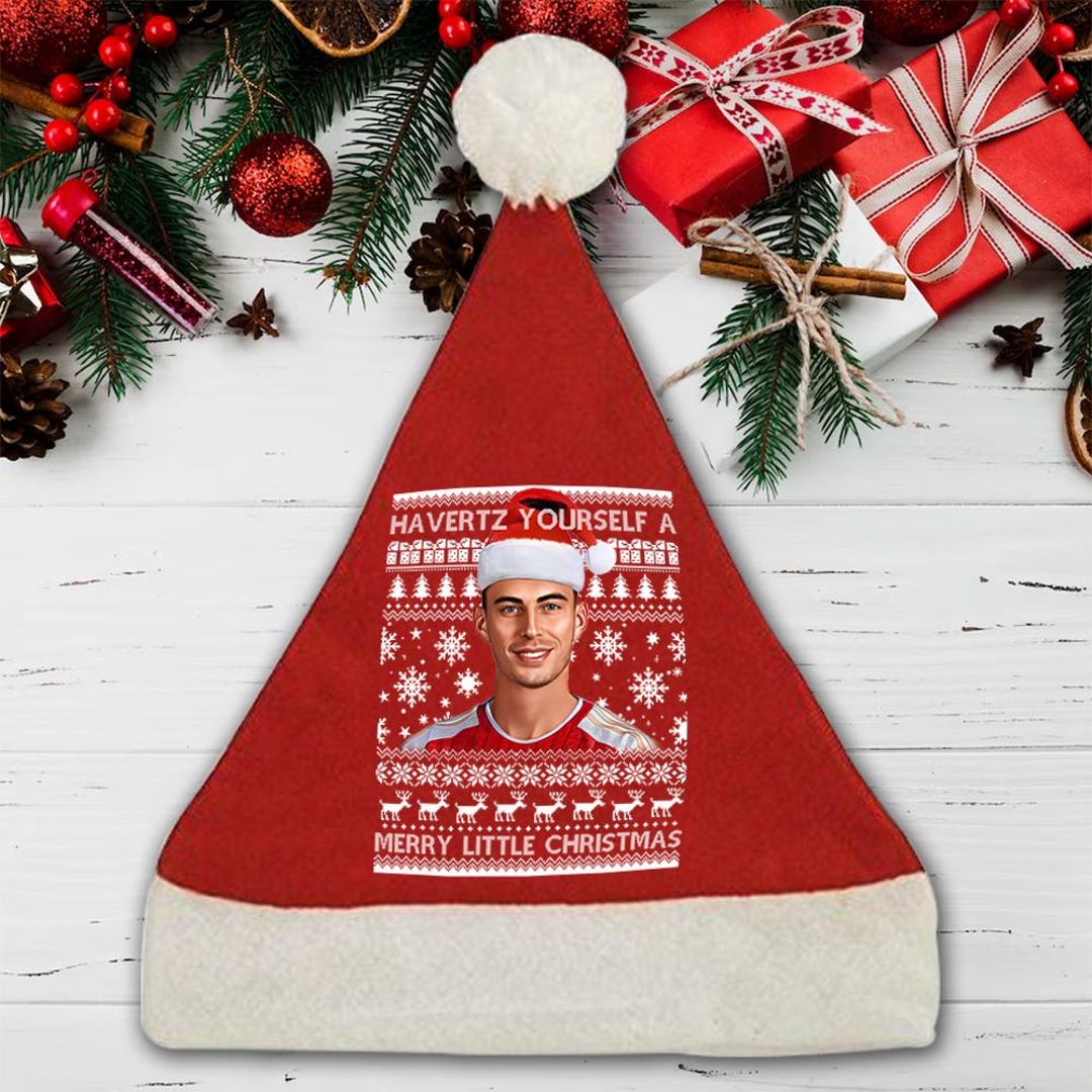 Havertz Yourself a Merry Little Christmas Arsenal Santa Hat Adults One ...