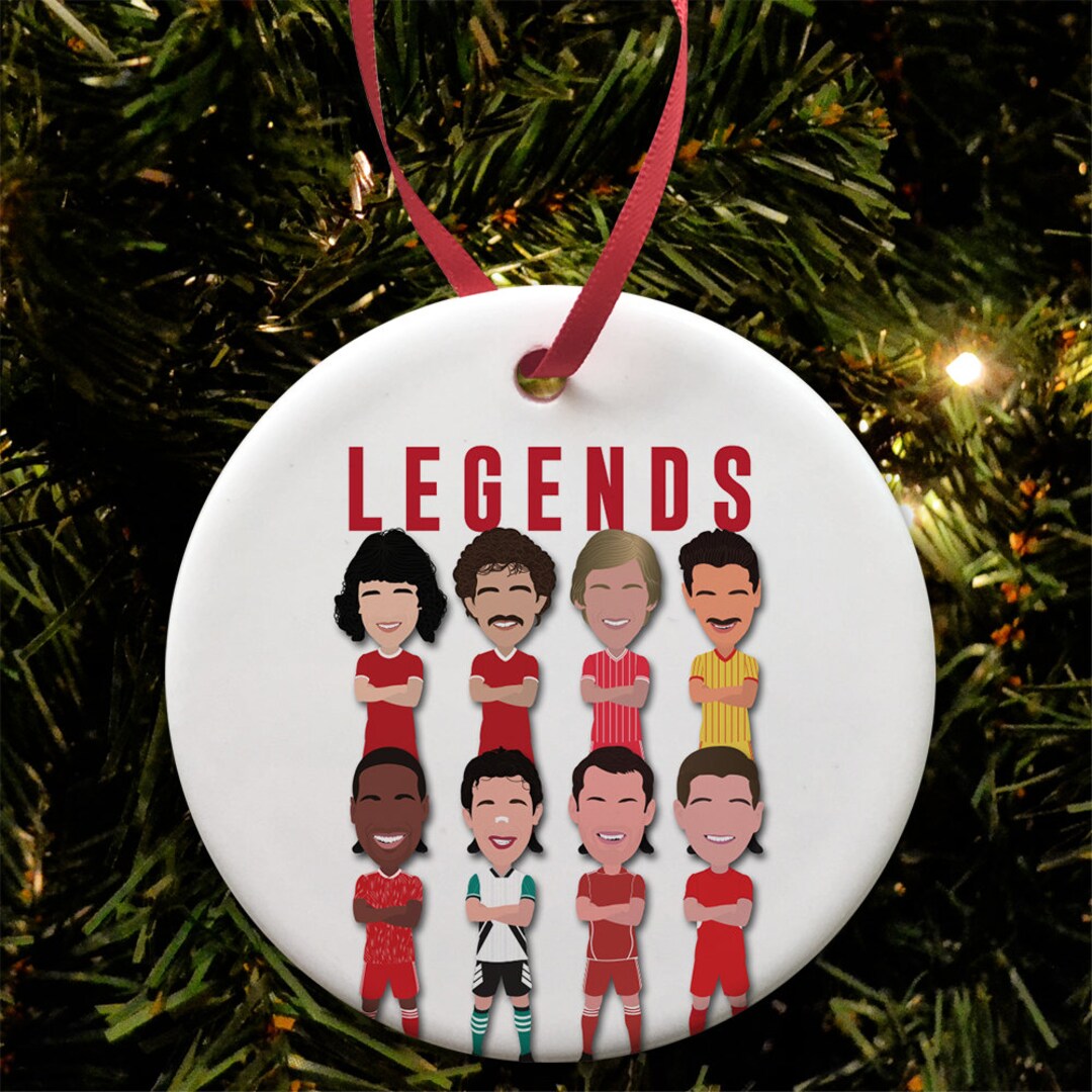 Liverpool Legends Tree Decoration Flat Ceramic Bauble Liverpool Bauble ...