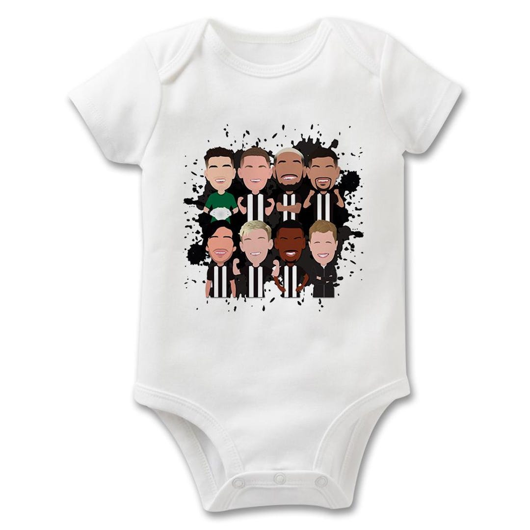 Newcastle Utd 2024-25 Printed Baby Grow Baby Vest Howe Pope Etc Toon ...