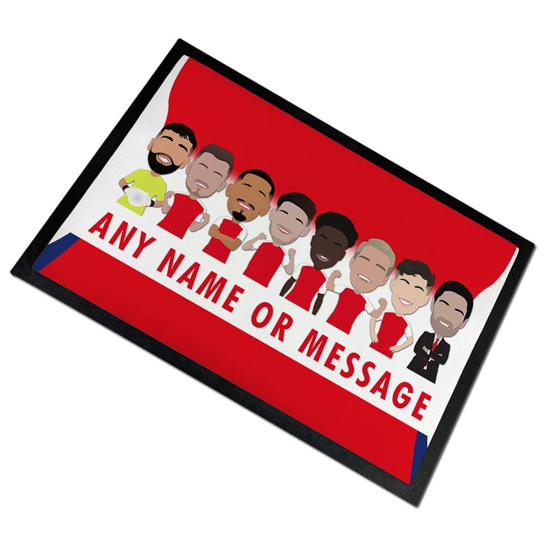 Arsenal 2024-25 Vector Heroes Personalised Door Mat Floor Mat Saka ...