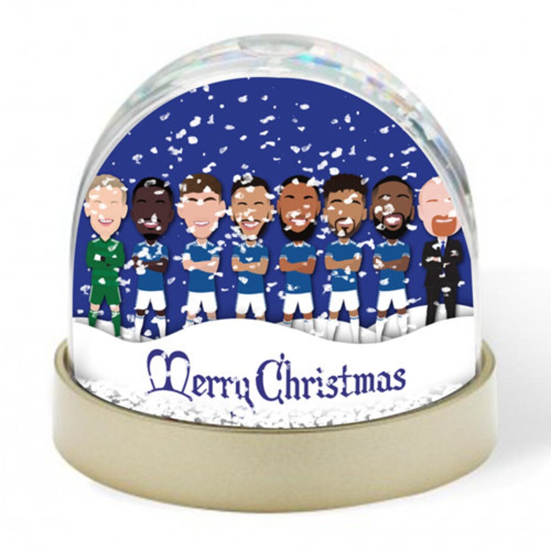 Everton 2023-24 Vector Heroes Christmas Snow Globe Dyche, Gueye ...