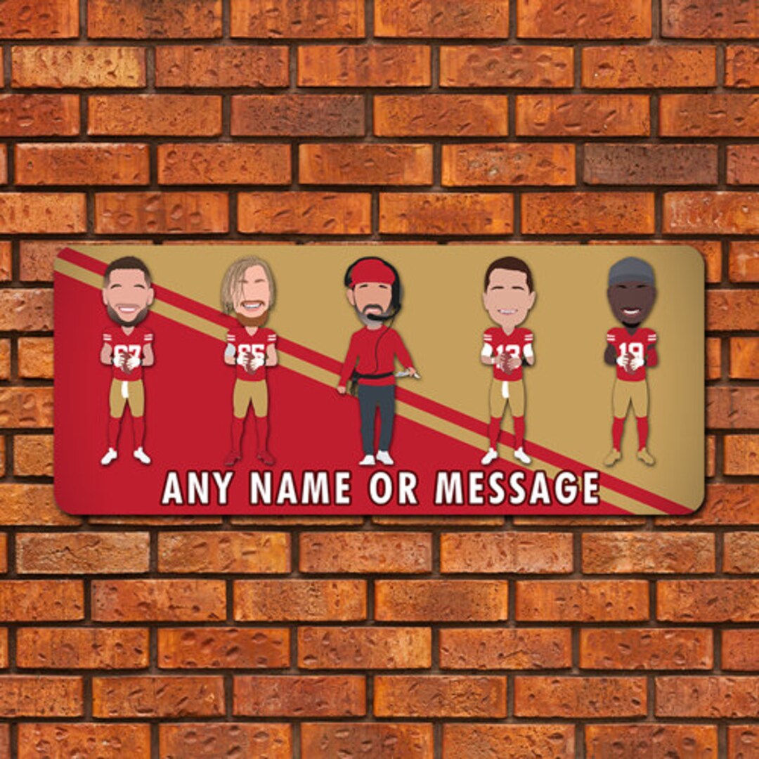 49ers 2023-24 Metal Sign Aluminium Wall Art Sign Purdy, Samuel, Kiddle ...