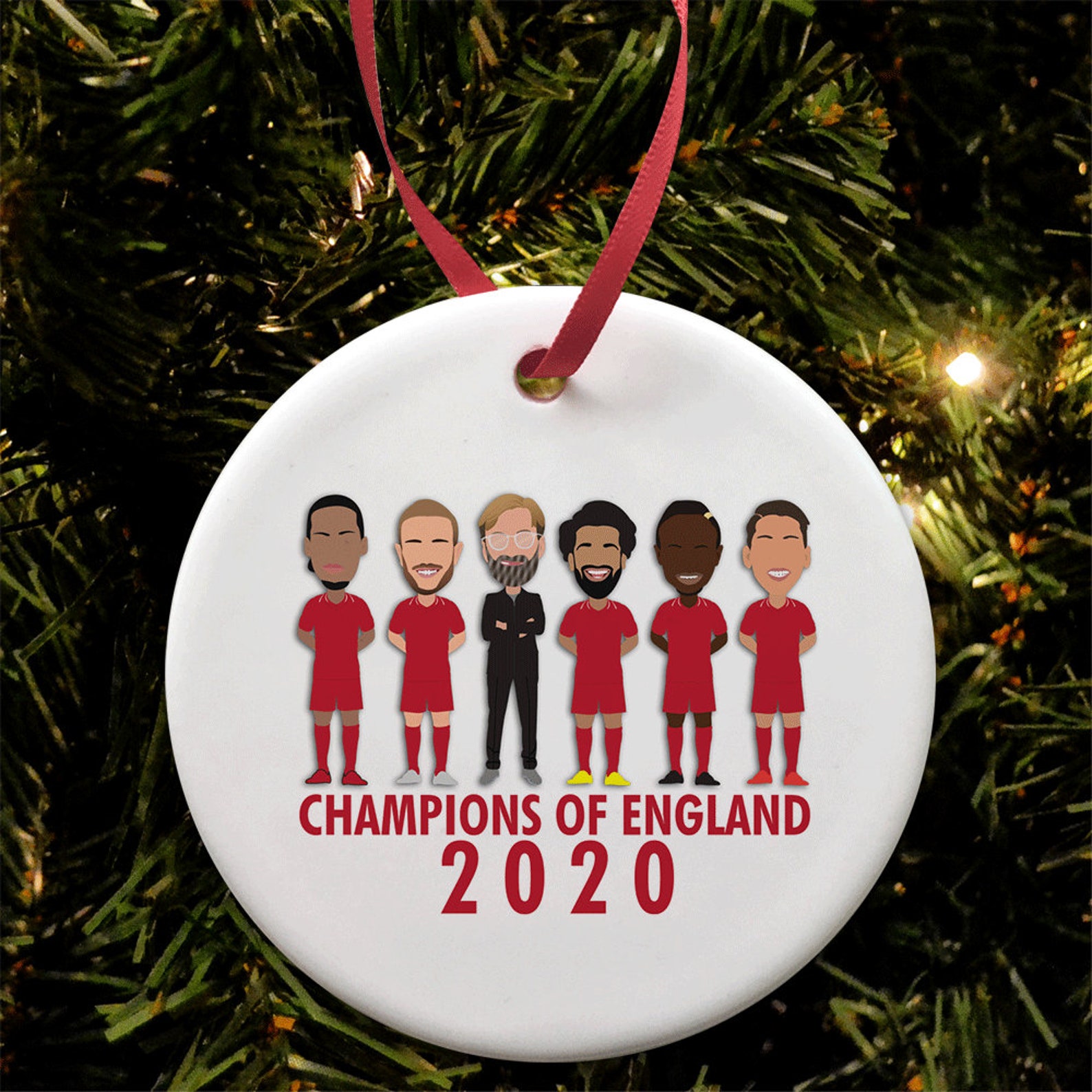 Liverpool Champions of England 2020 Christmas Tree Decoration Bauble ...