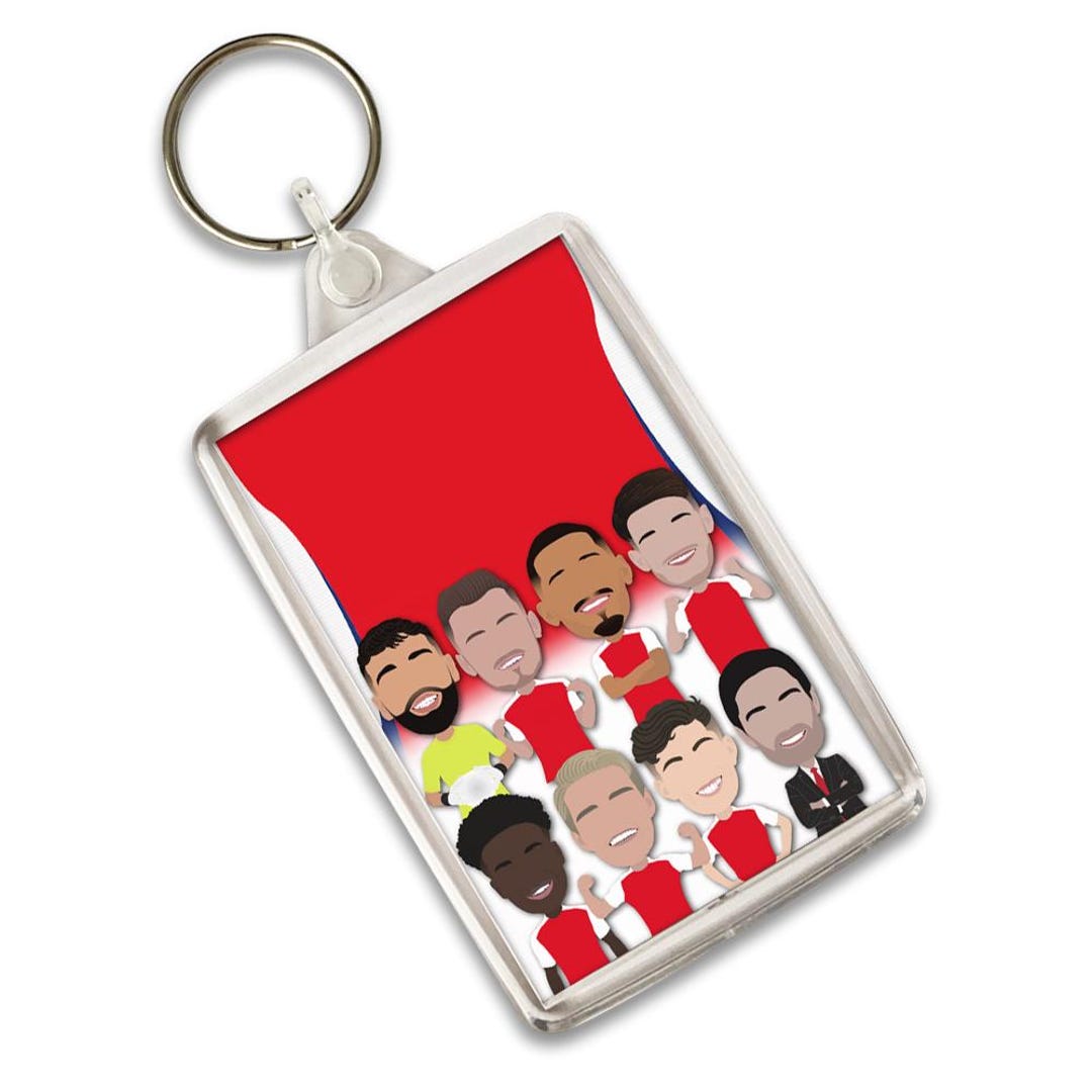 Arsenal 2024-25 Vector Heroes Key Ring Keyring Key Chain Saliba Saka ...