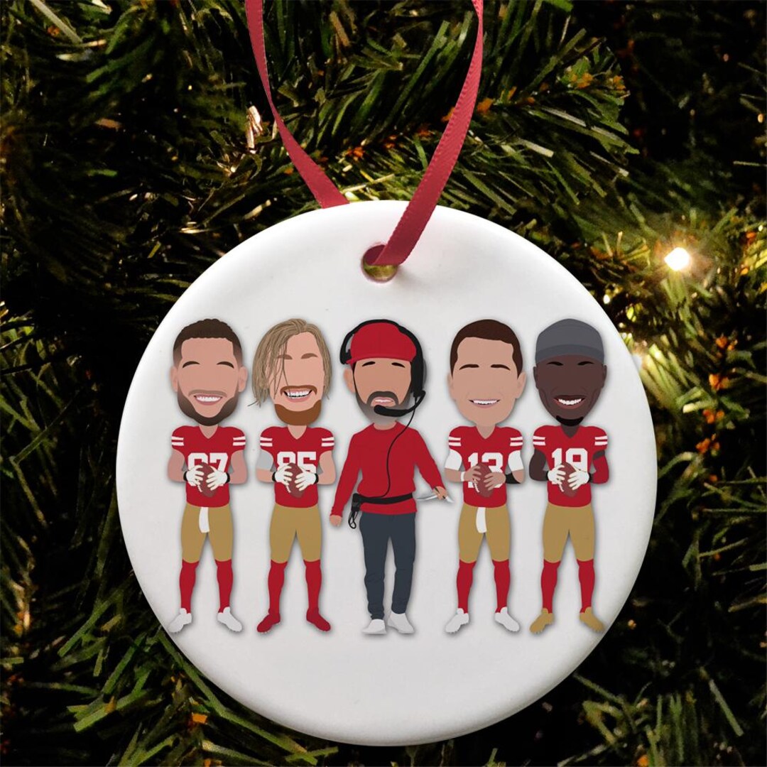 49ers 2024-25 Vector Heroes Ceramic Christmas Tree Decoration Bauble ...