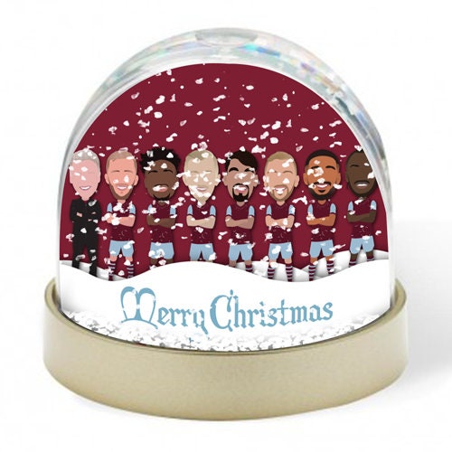 West Ham 2023-24 Vector Heroes Christmas Snow Globe Moyes, Bowen, Ward ...