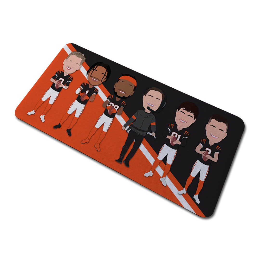 Bengals Bar Runner Mat Burrow, Chase, Mixon, Hendrickson, Mcpherson ...