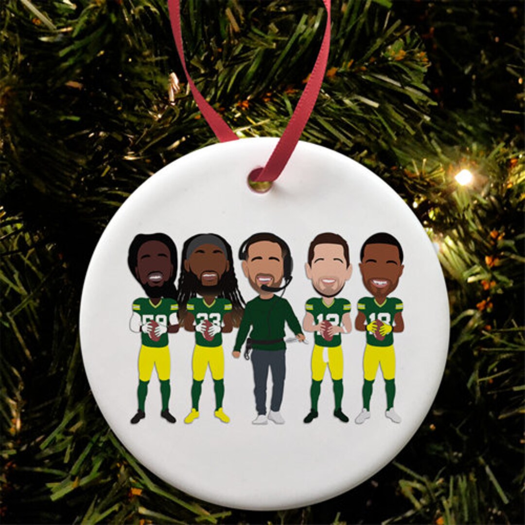 Packers 2022-23 American Football Vector Heroes Ceramic Christmas Tree ...
