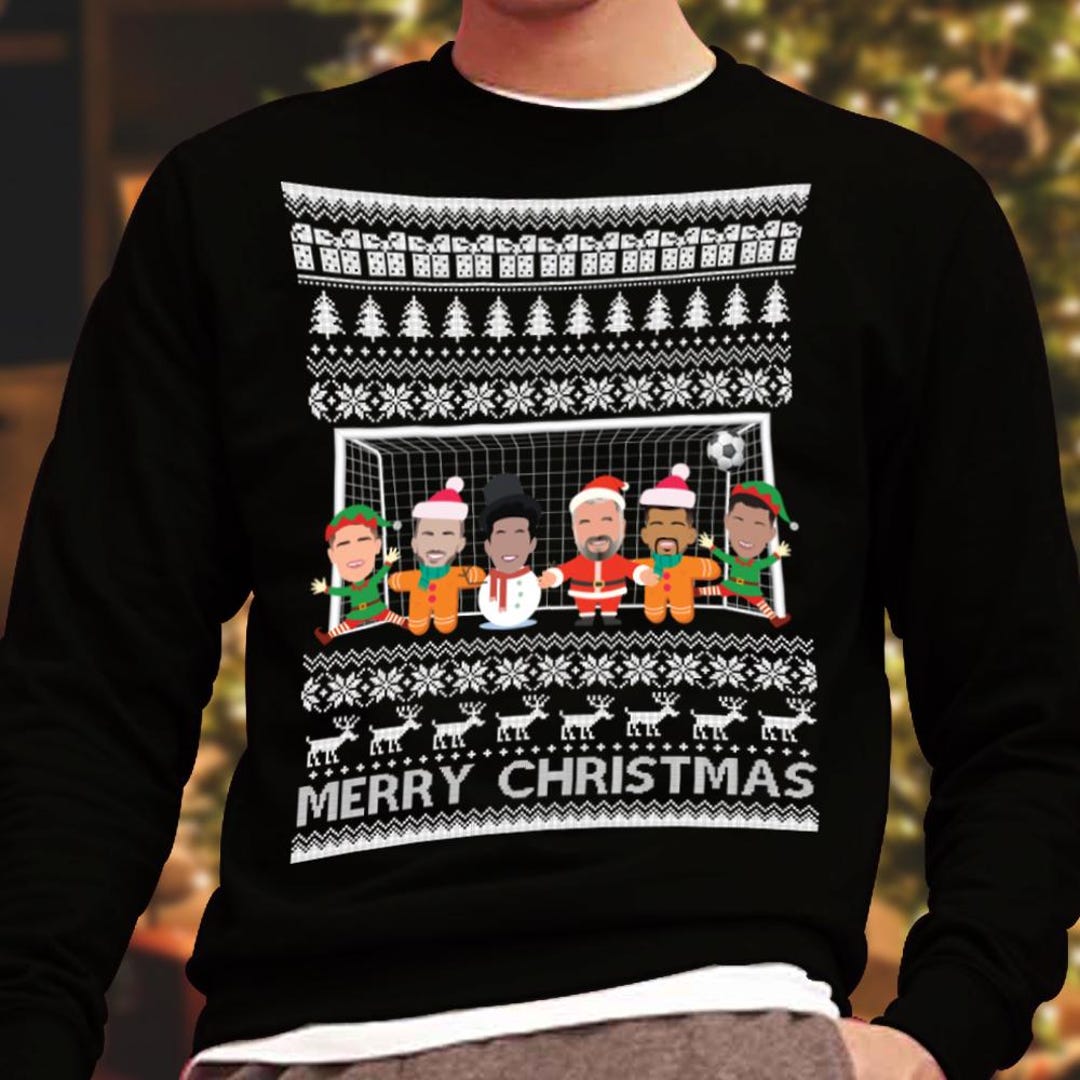 Spurs Vector Heroes 2024-25 Black Christmas Jumper Kids & Adults Sizes ...