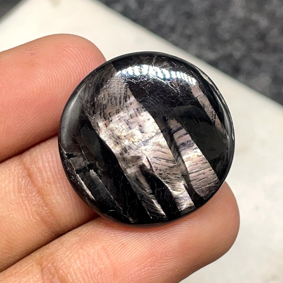 Ferrosilite Aka Hypersthene, Round Cabochon, 23x4 MM, 23 CTS Beautiful ...