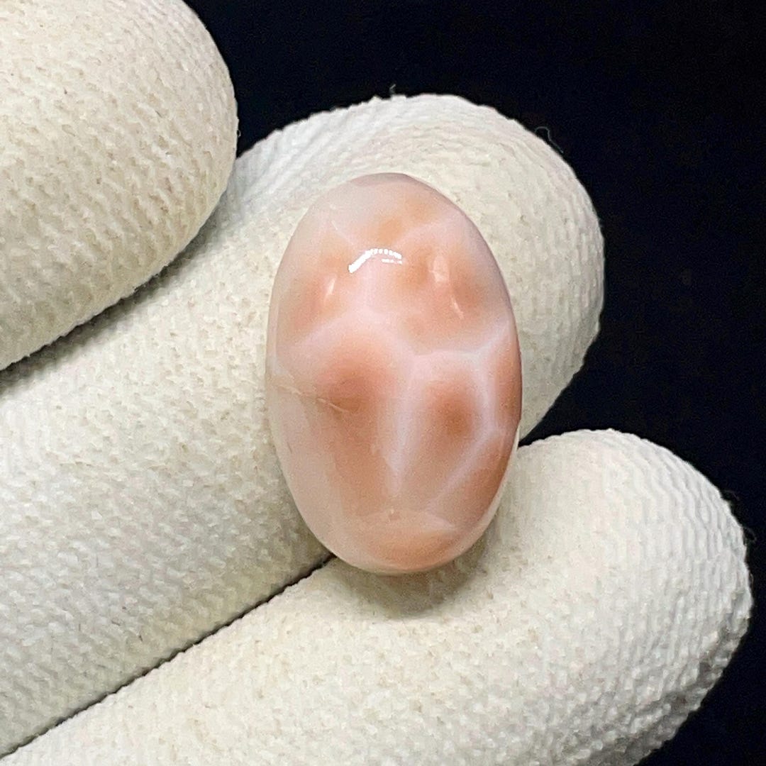 Pink Natrolite AKA Pink Thomsonite, Oval Cabochon, 18x11x7 MM, 10 CTS ...