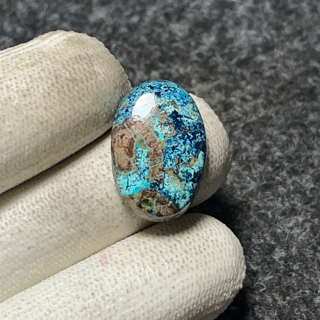 Azurite Shattuckite, Oval Cabochon, 21x14x5 MM, 12 CTS, Beautiful Cabochon, B-880 - Etsy