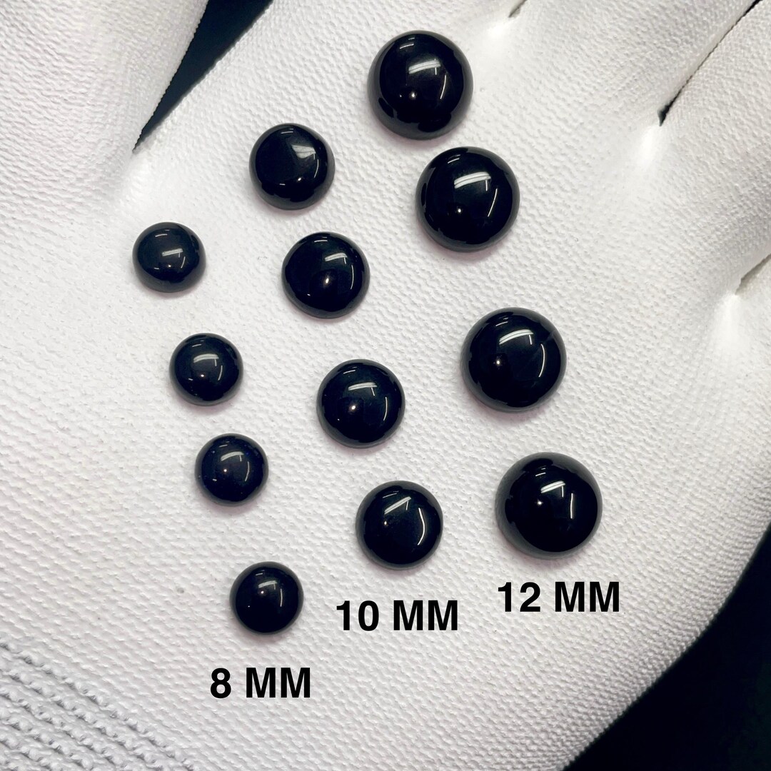 Top Quality Black Onyx Calibrated Round Cabochons for Sale. Please ...