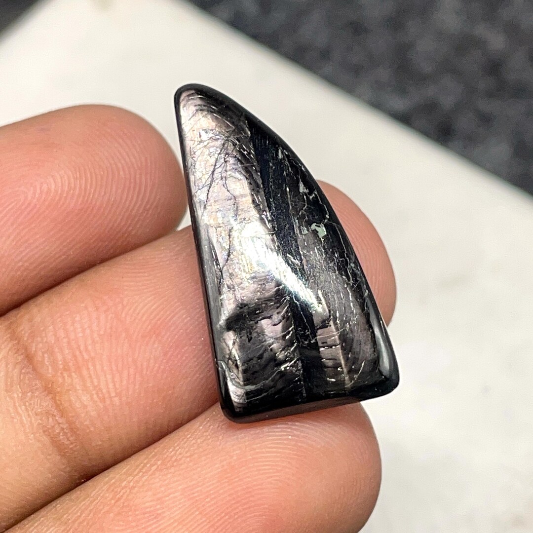 Ferrosilite Aka Hypersthene, Freeform Cabochon, 24x12x3 MM, 10 CTS ...