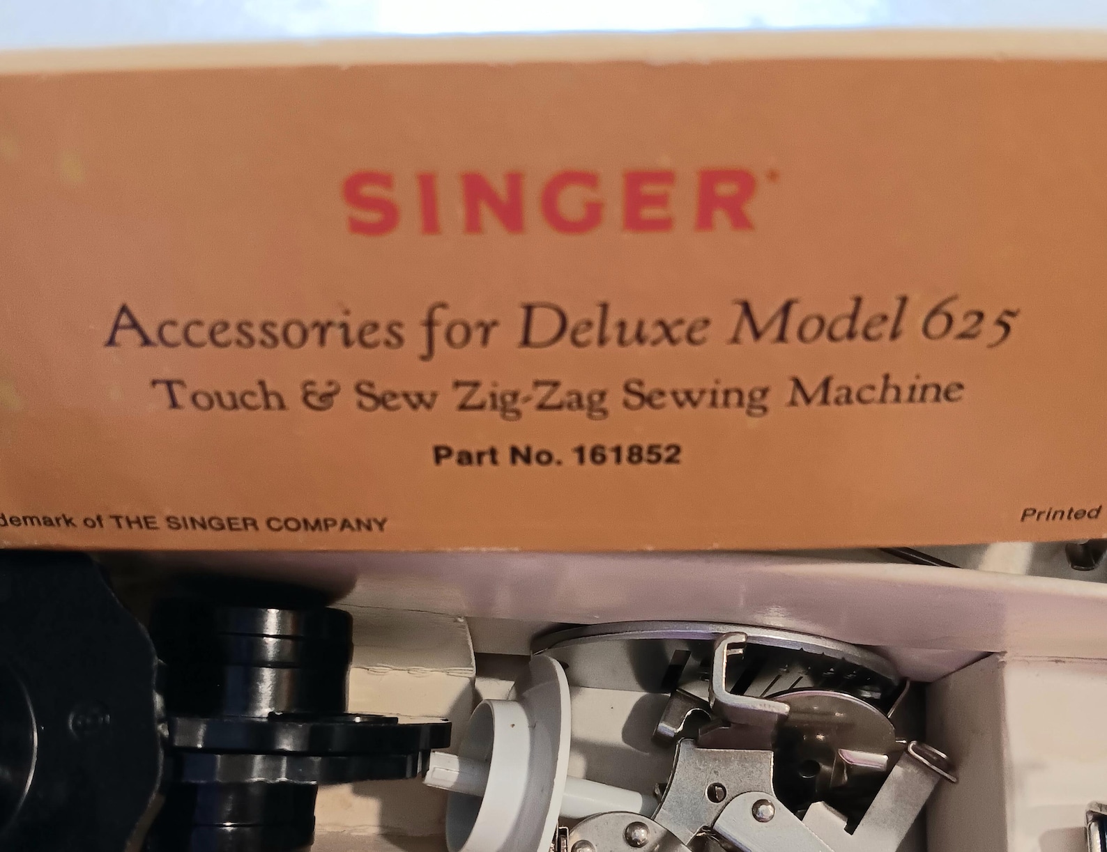 Vintage Singer Model 625 Attachment Box, Part Number 161852 - Etsy