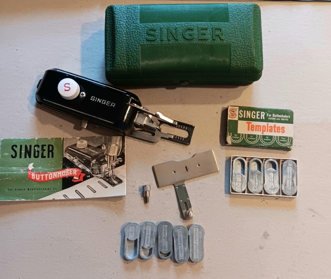 Vintage Singer Buttonholer, 160506, Complete, Low Shank, Degreased and ...