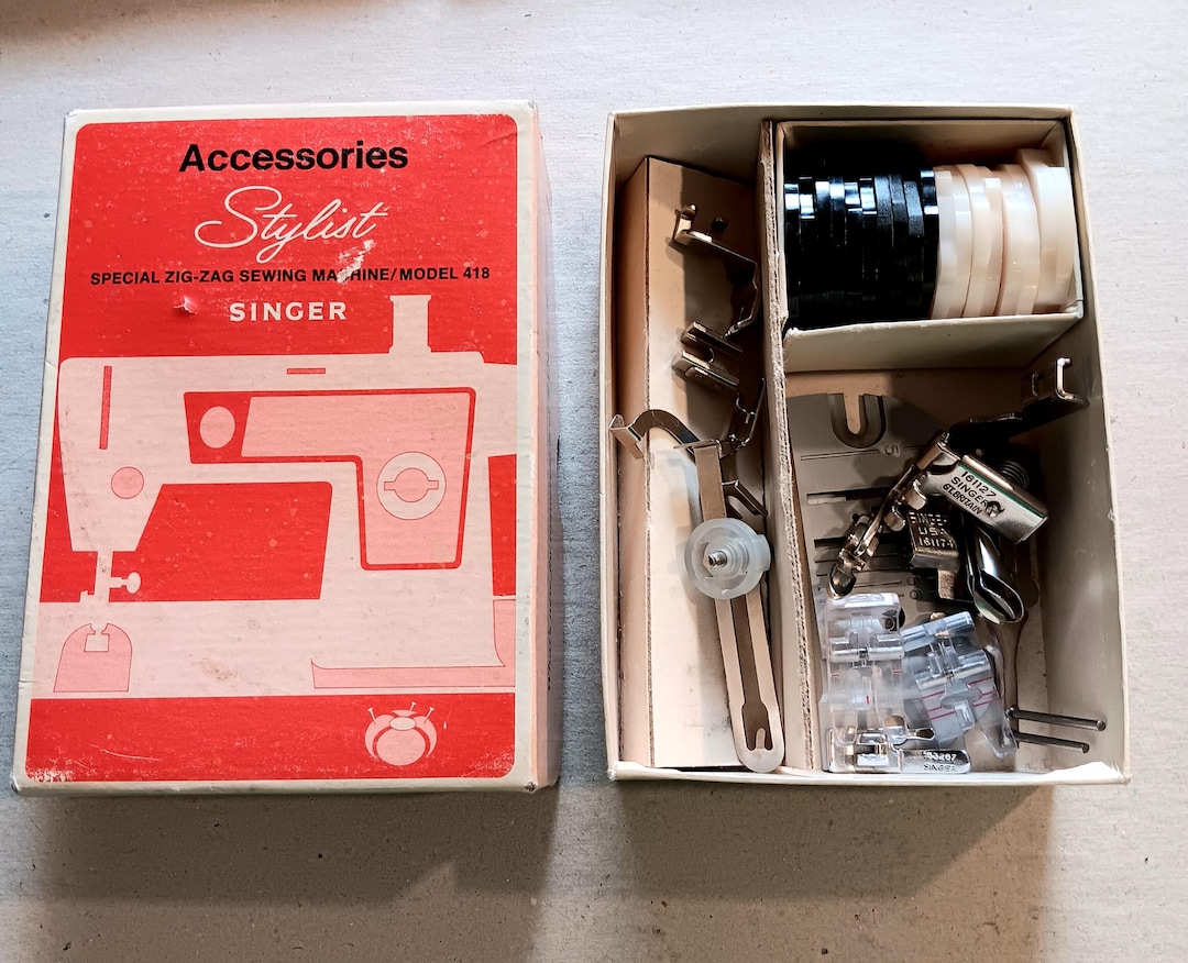 Vintage Singer Stylist Model 418 Attachment Box 171408 - Etsy