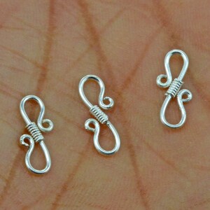 Solid Silver S Lock 925 sterling silver Finished | Etsy