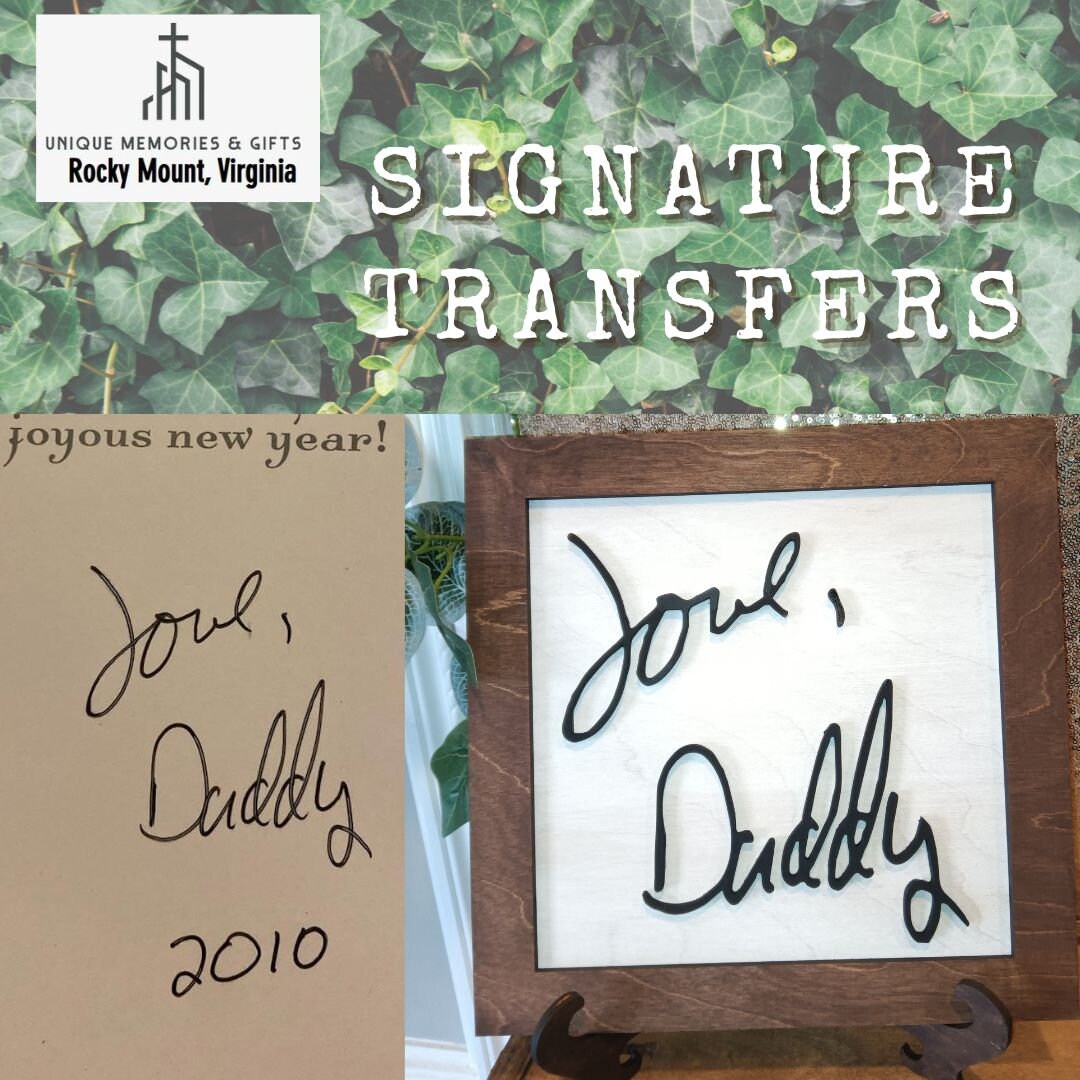 3D Lasercut Signature Transfer Sign With Stand - Etsy