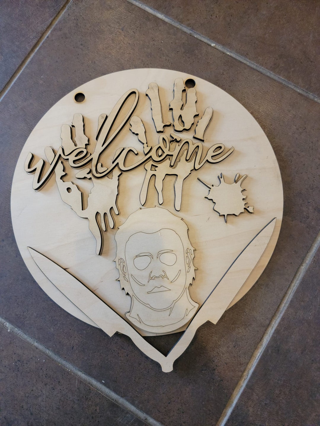 Horror Themed Door Hanger Mike ***digital File Only - Etsy