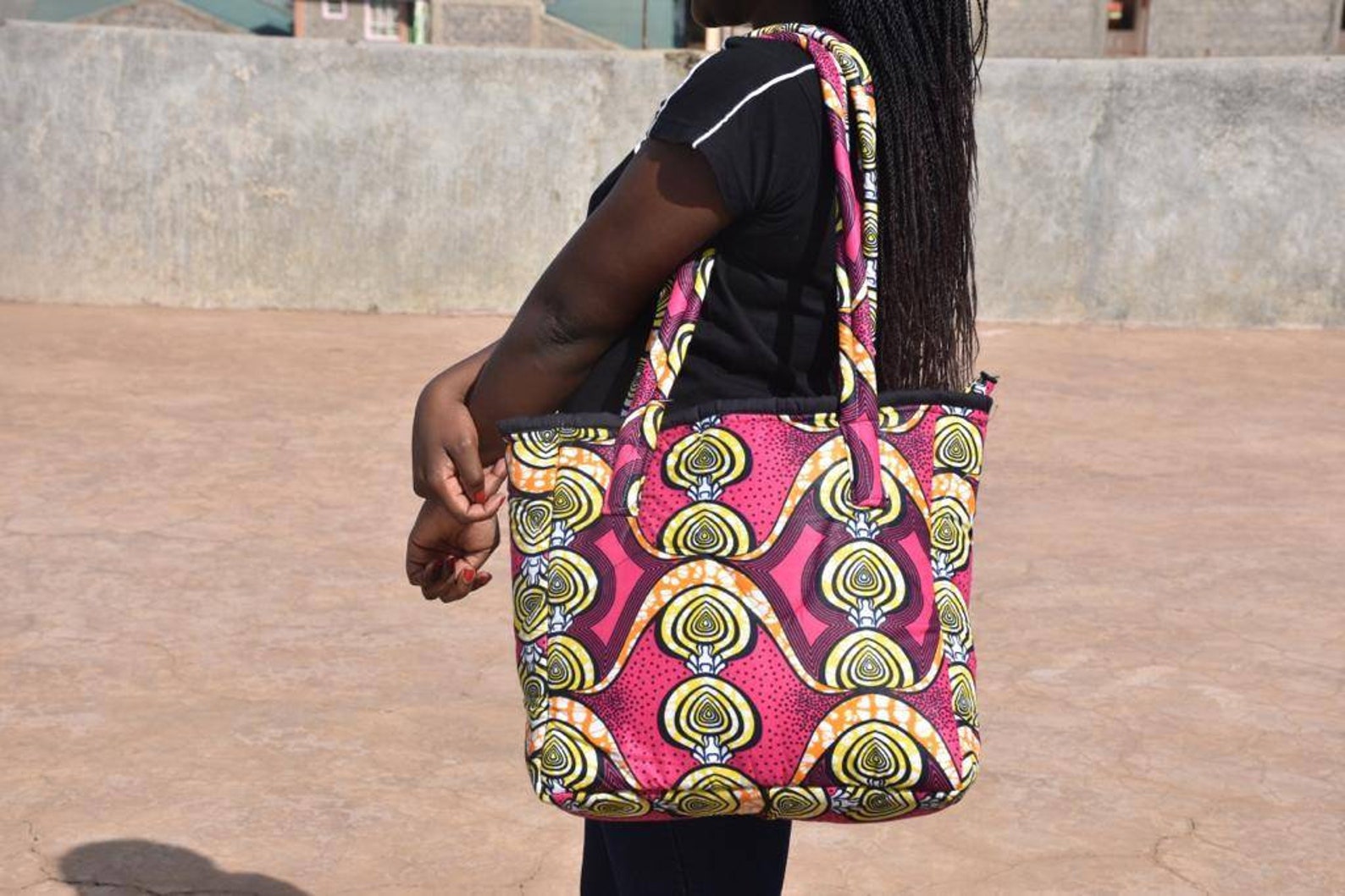 African Print Fabric Handbag Large Ankara Tote Bag African - Etsy