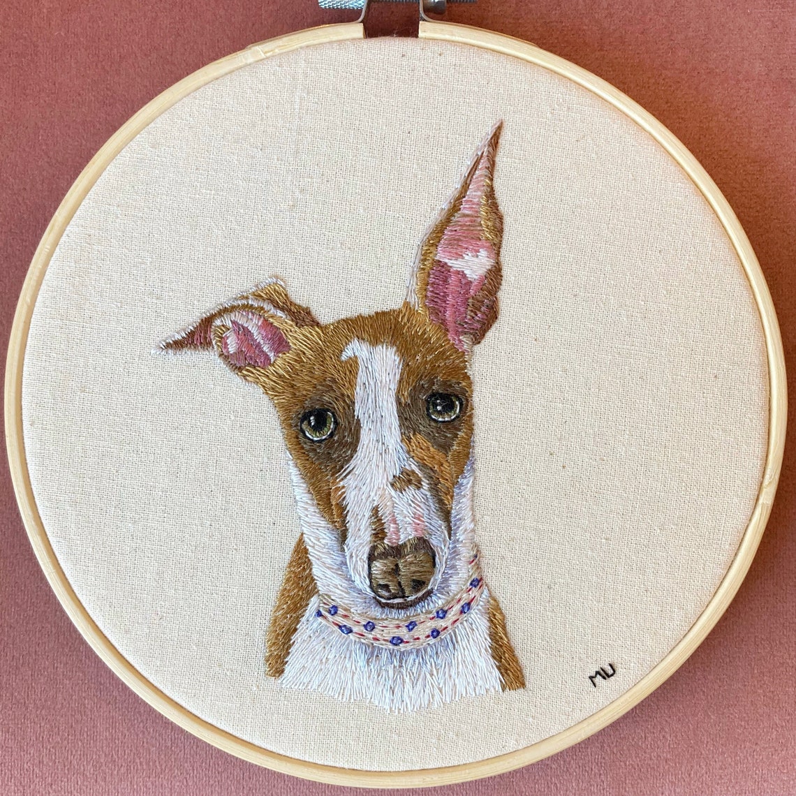 Custom pet embroidery portrait | Etsy