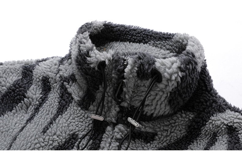 Fleece Fluffy Warm Hooded Jacket Unisex Full Zip Fur Coat - Etsy