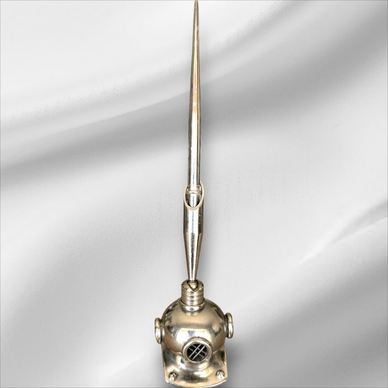 Vintage Desk Diving Helmet Pen Holder Set Office Desk Stainless Steel ...