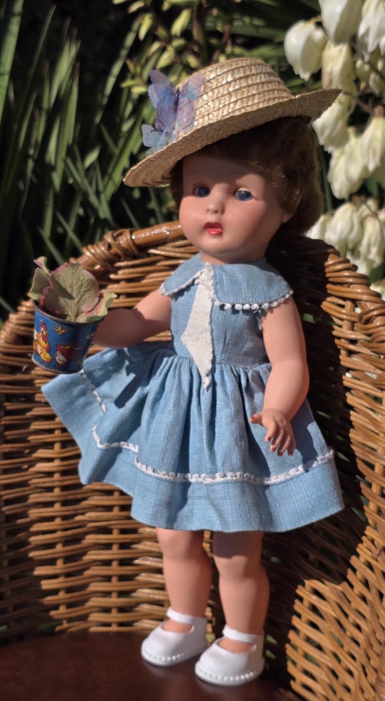 Vintage French Polyplex Doll, Blue Eyes, 1950s/60s - Etsy