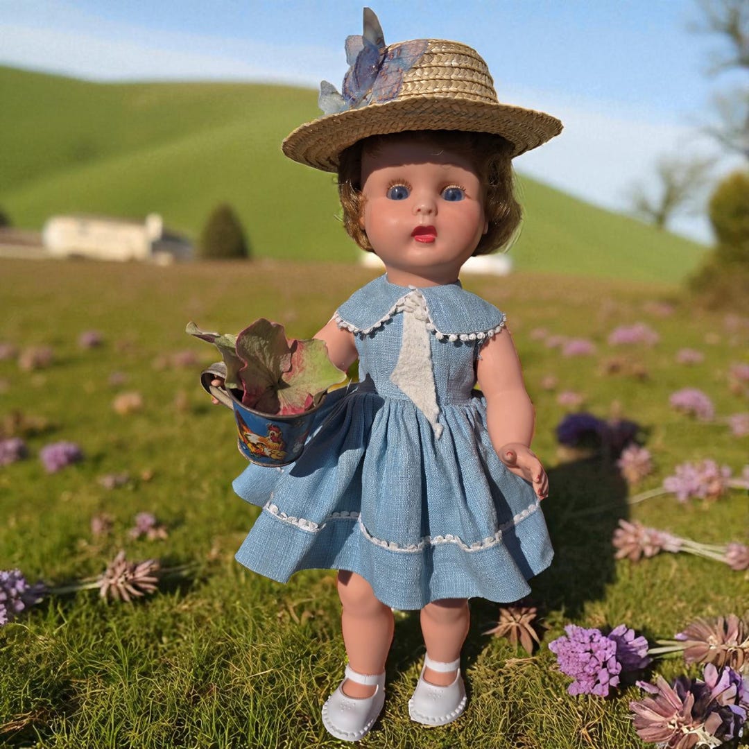 Vintage French Polyplex Doll, Blue Eyes, 1950s/60s - Etsy