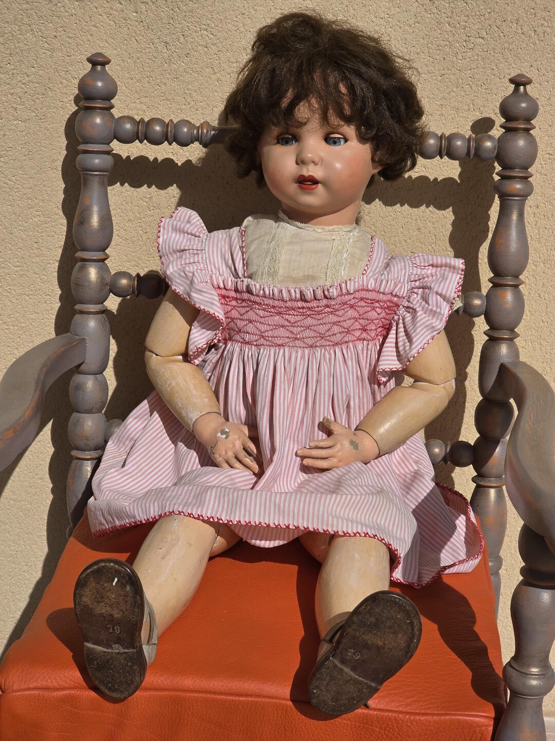 Antique Rare 32 UNIS France Bisque Doll Sleepy Eyes Composition Body ...
