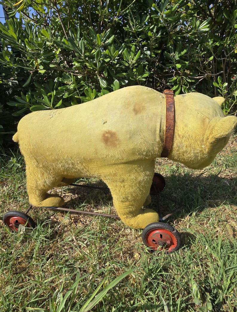 Amazing Antique Rare Large FRENCH FADAP 1930s Teddy Bear on Wheels 26in ...
