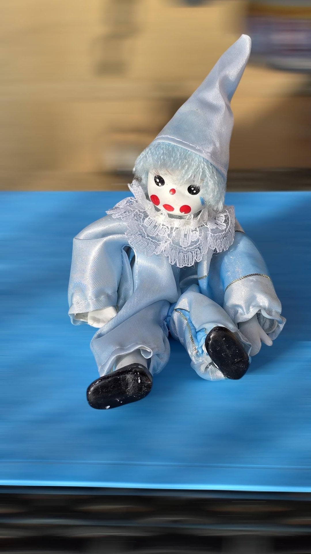 Vintage Pierrot Pantomime Clown Doll Porcelain Face Hands Feet Doll ...