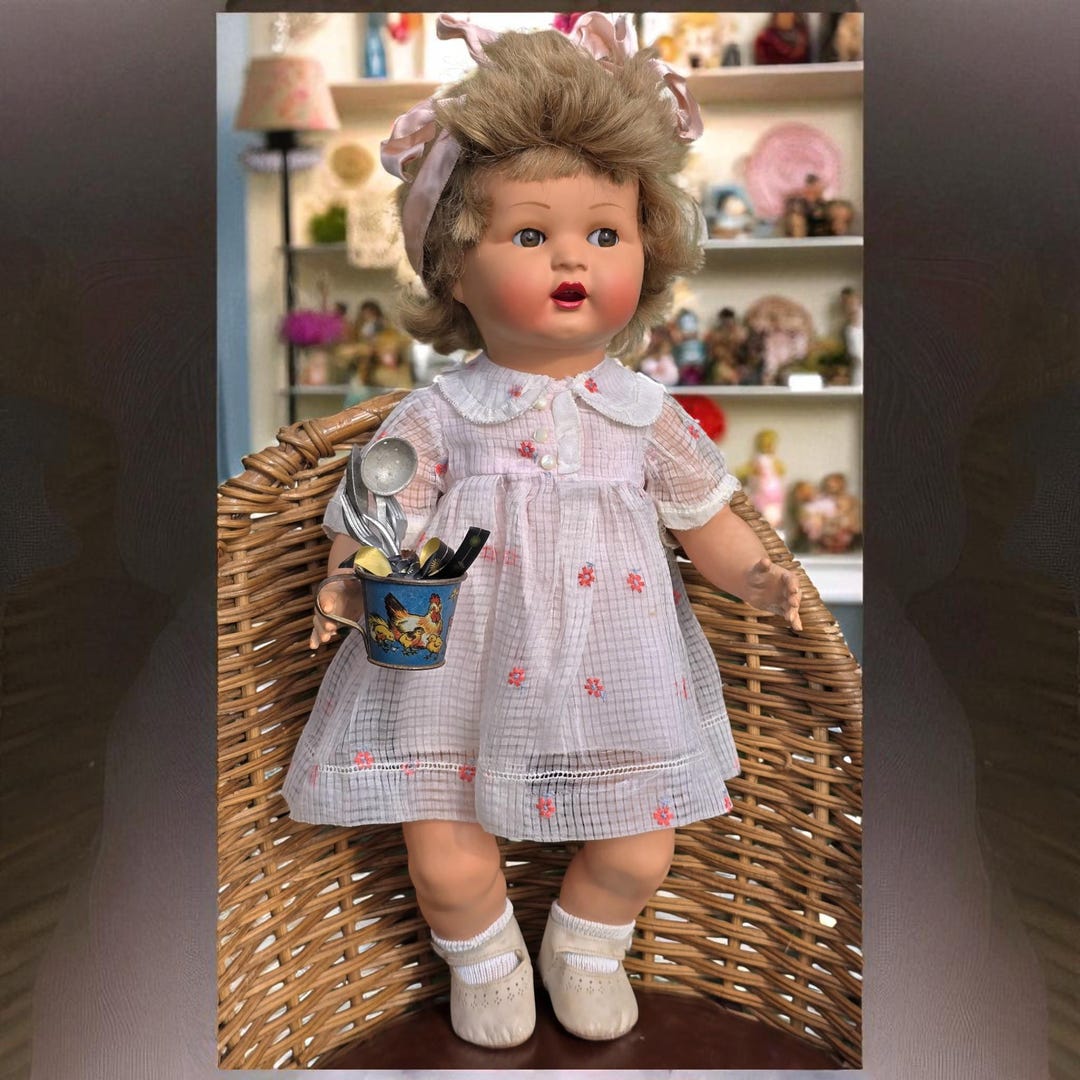 Vintage Collectable Rare 1950s French Raynal Rhodoid Child Doll,flirty ...